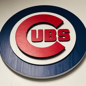 3D Chicago Cubs Wooden Logo, Cubnation Series 1 of 6 Collect Them All ...