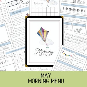 Spring Morning Menu Bundle, March, April, May, Homeschool Printable ...