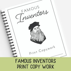 Famous Inventors, Print Copywork, Inventor Facts, Print Handwriting ...