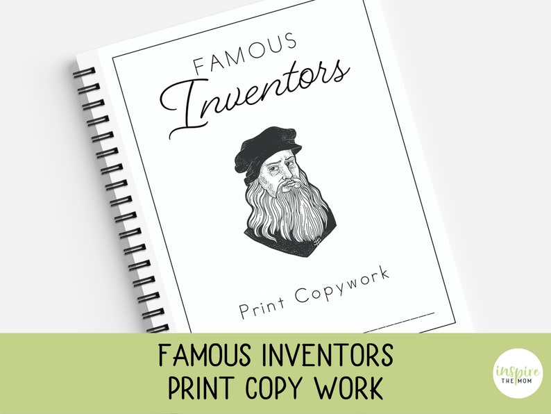 Famous Inventors, Print Copywork, Inventor Facts, Print Handwriting ...
