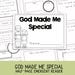 God Made Me Special | Christian Emergent Reader Printable | Half Page ...