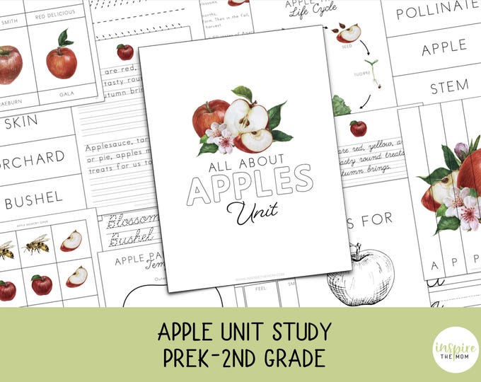 Apple Unit Study Homeschool Fall Printables Charlotte Mason Preschool ...