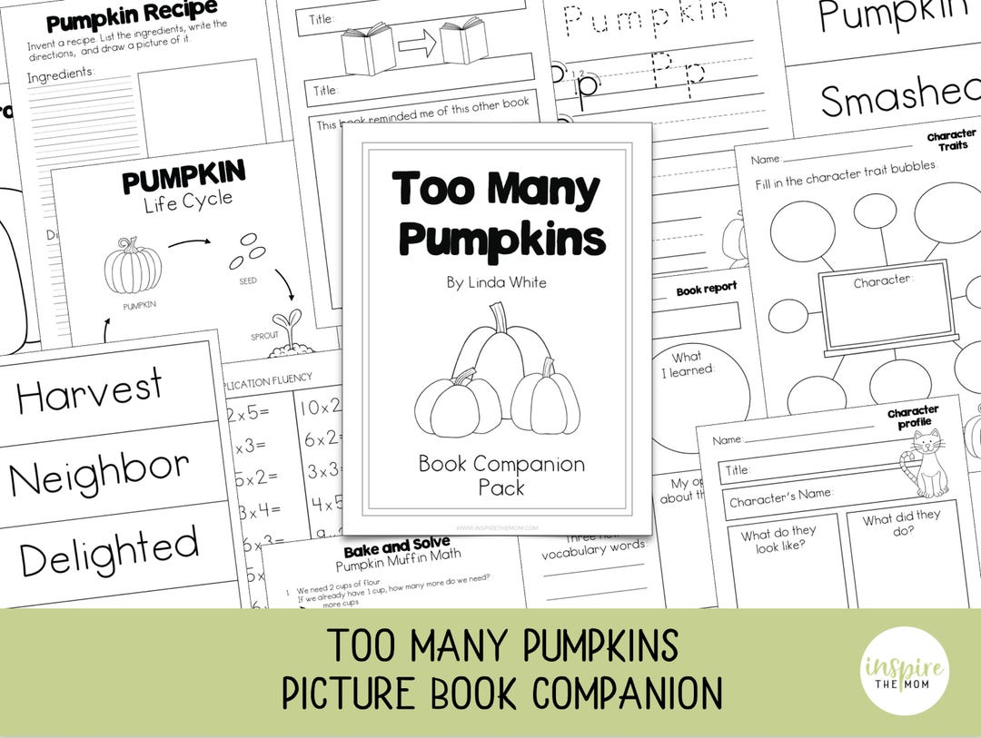 Too Many Pumpkins Book Companion | Reading Comprehension Activities ...