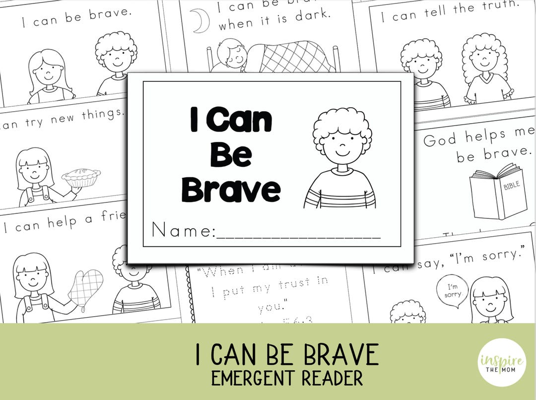 I Can Be Brave Christian Emergent Reader | Psalm 56:3 | Printable ...