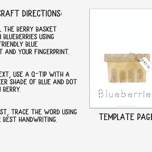 Blueberry Craft Template, Fingerprint Craft, Preschool Craft ...