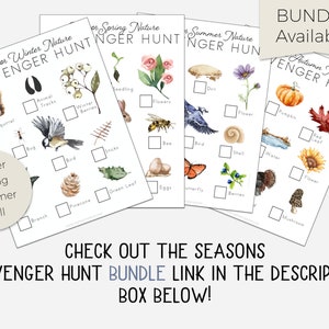 Winter Nature Scavenger Hunt, for Prek-2nd Grade, Nature Study, Outdoor ...