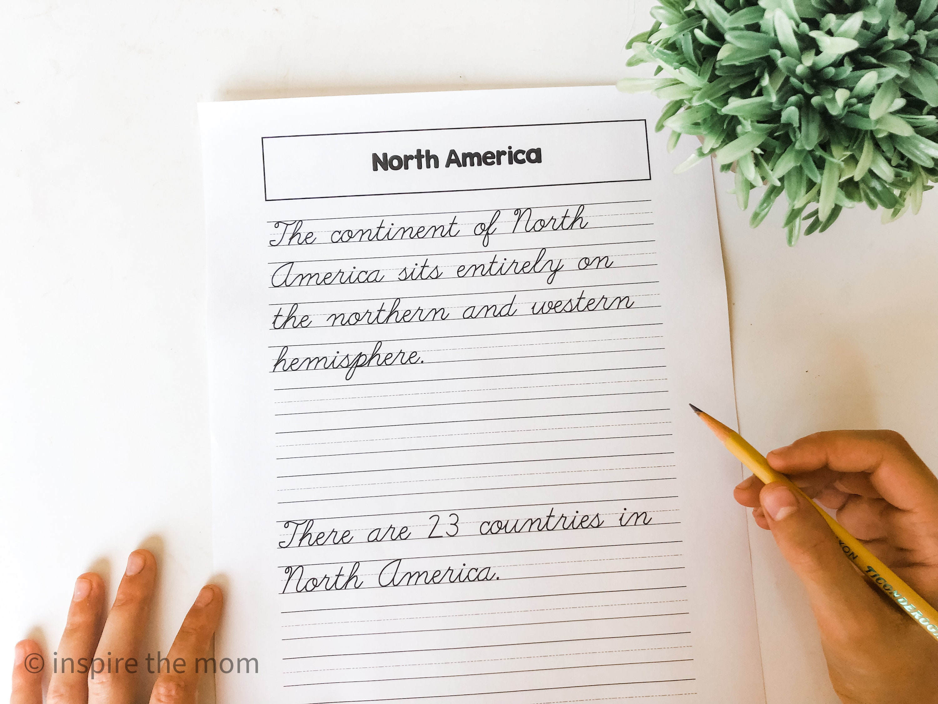 Continents of the World, Cursive Copywork, Continent Facts, Cursive ...