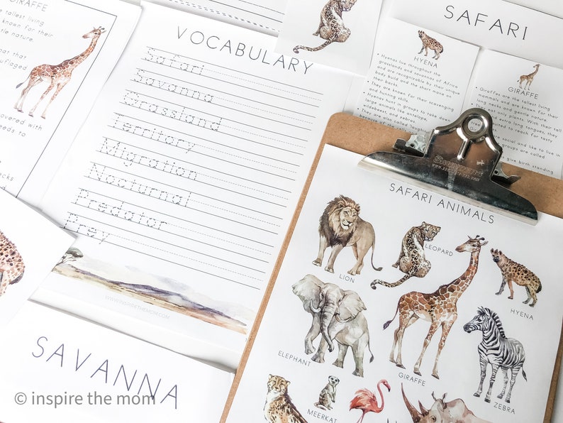 Safari Animals Unit Study for Kids | Prek–2nd Nature | Science ...