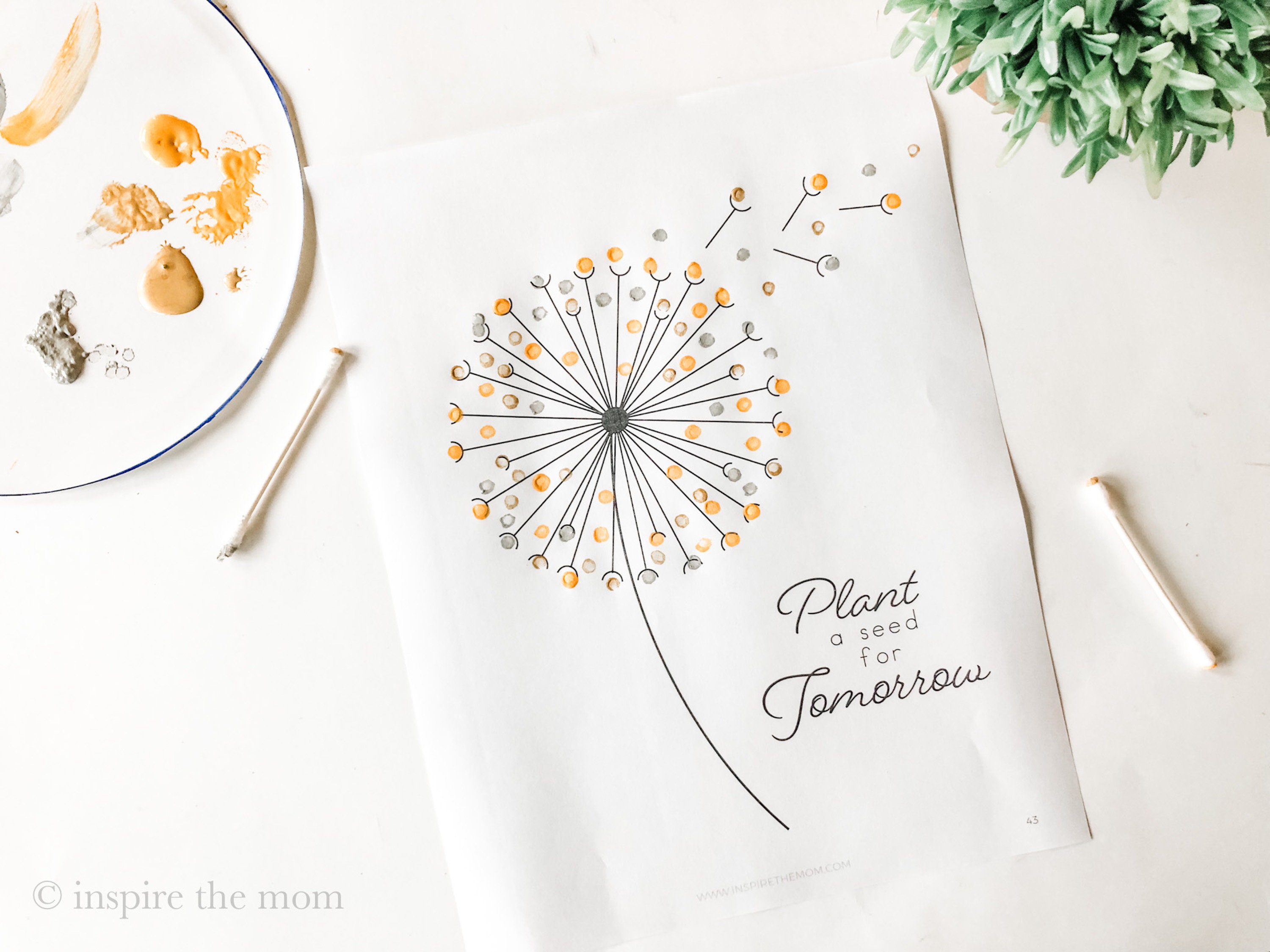 Dandelion Craft Template, Dandelion Wish, Preschool Craft, Montessori ...