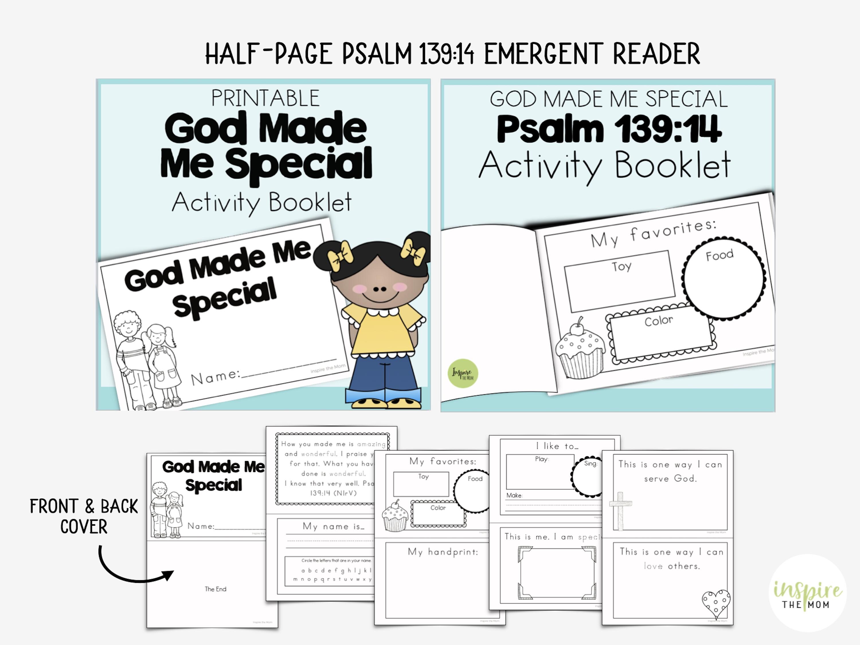 God Made Me Special | Christian Emergent Reader Printable | Half Page ...