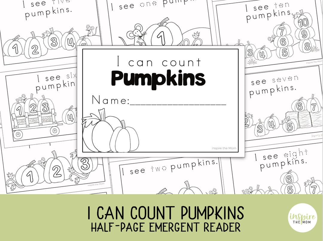 I Can Count Pumpkins | Fall Mini Book for Preschool | Numbers 1–10 ...