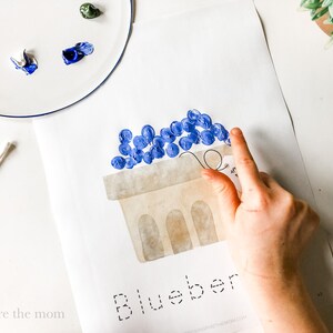 Blueberry Craft Template, Fingerprint Craft, Preschool Craft ...