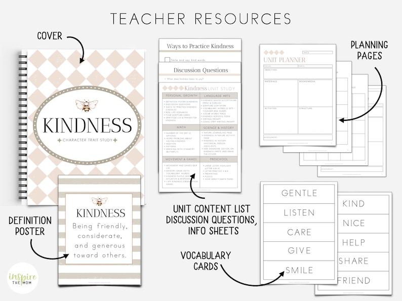 Kindness Character Trait Unit Study for Kids | Prek–4th Grade ...