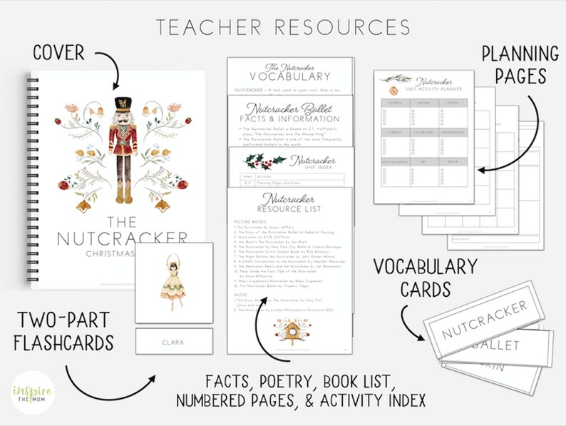Nutcracker Unit Study, Nutcracker Activities, Prek-4th Grade, Christmas ...