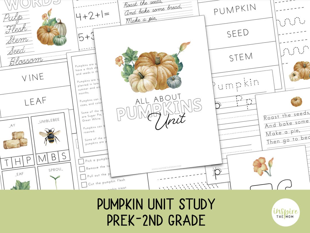 Pumpkin Unit Study | Fall Activities for Prek–2nd | Homeschool ...