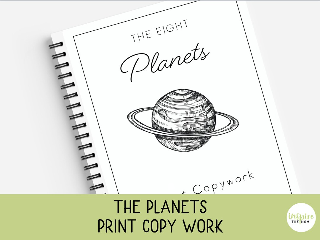 The Planets, Print Copywork, Planet Facts, Print Handwriting Practice ...
