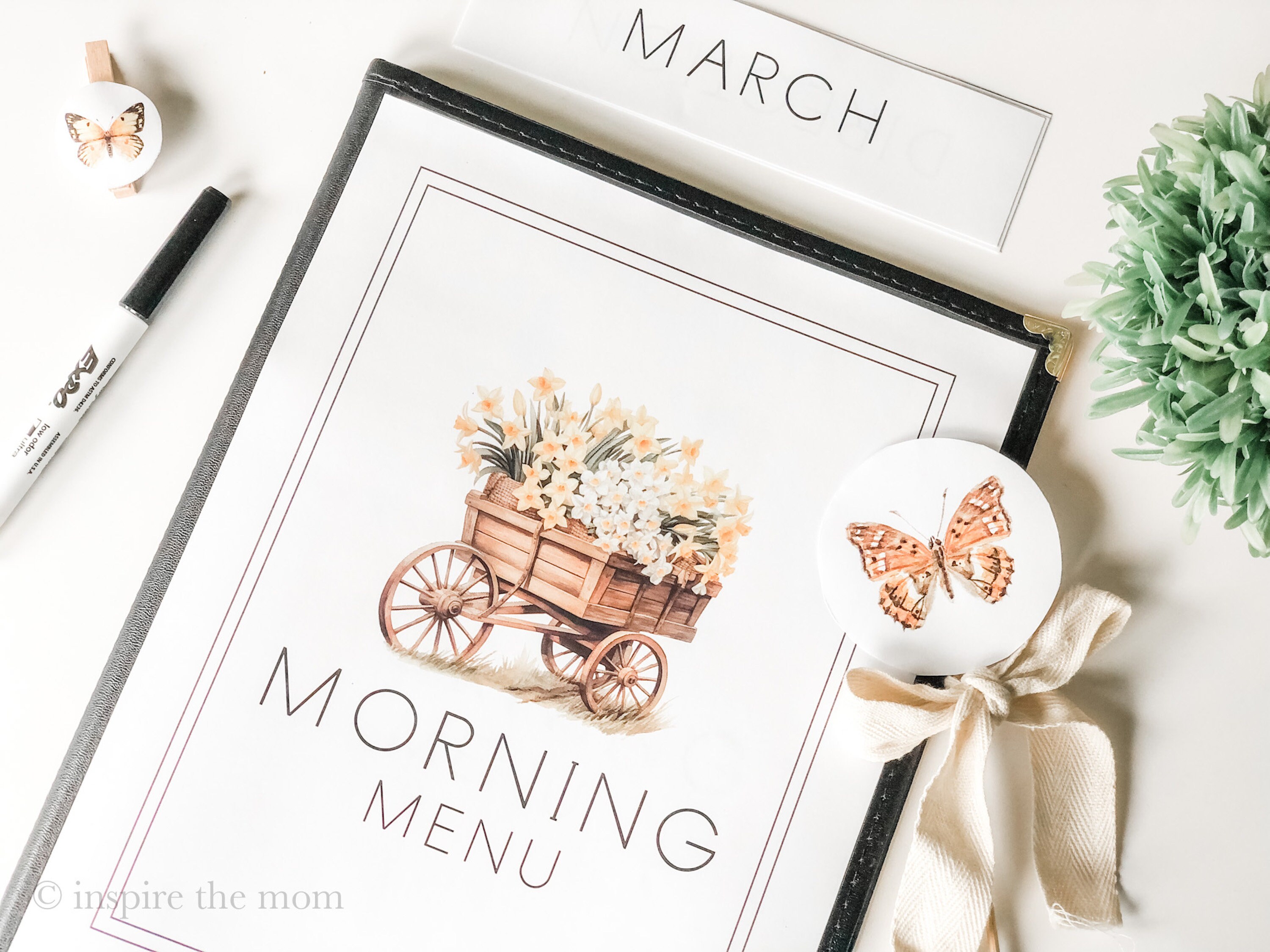 Spring Morning Menu Bundle, March, April, May, Homeschool Printable ...