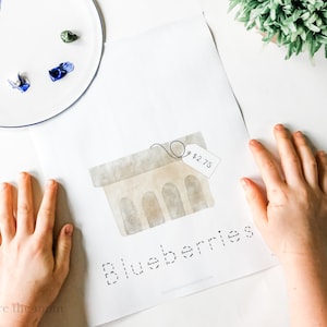 Blueberry Craft Template, Fingerprint Craft, Preschool Craft ...