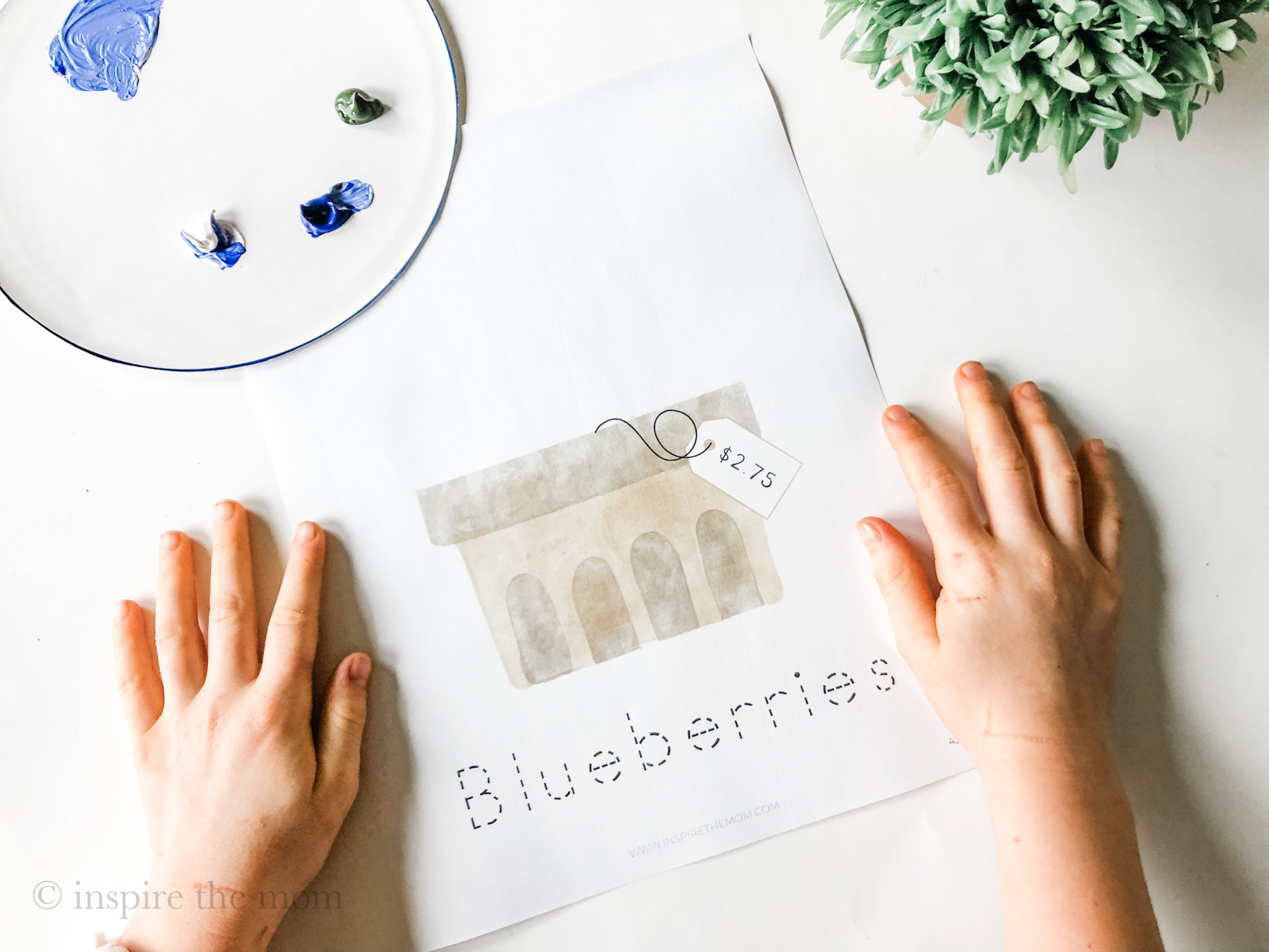 Blueberry Craft Template, Fingerprint Craft, Preschool Craft ...