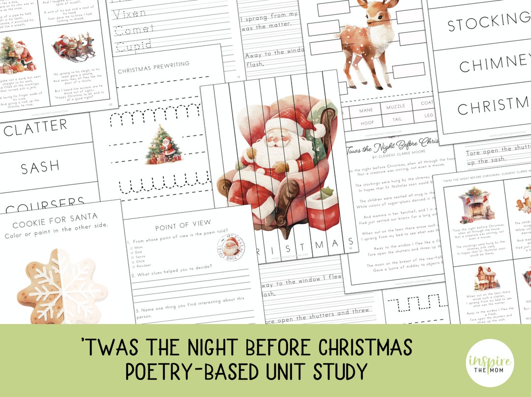 Twas the Night Before Christmas, Poetry-based Unit, Christmas Poem ...