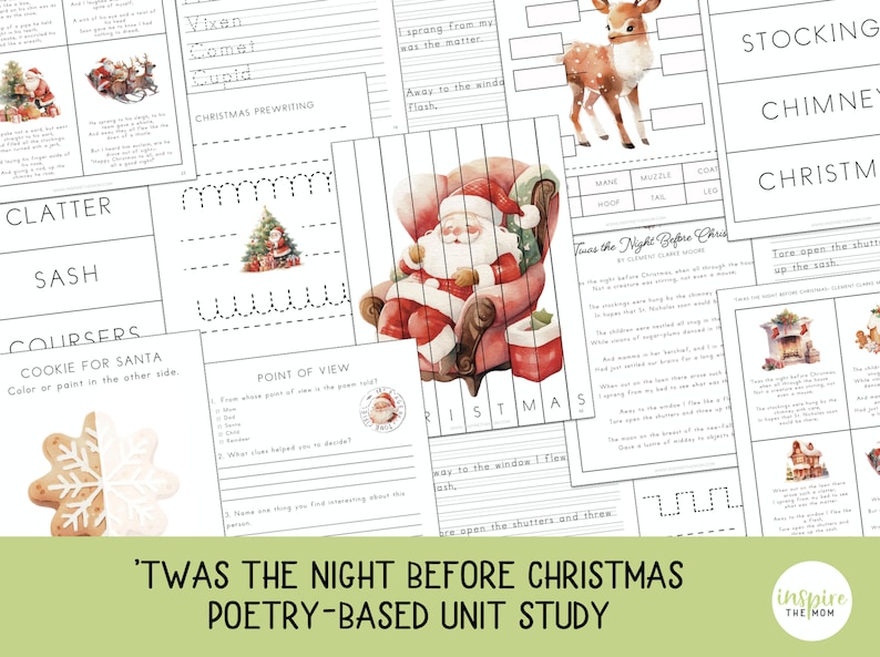 Twas the Night Before Christmas, Poetry-based Unit, Christmas Poem ...