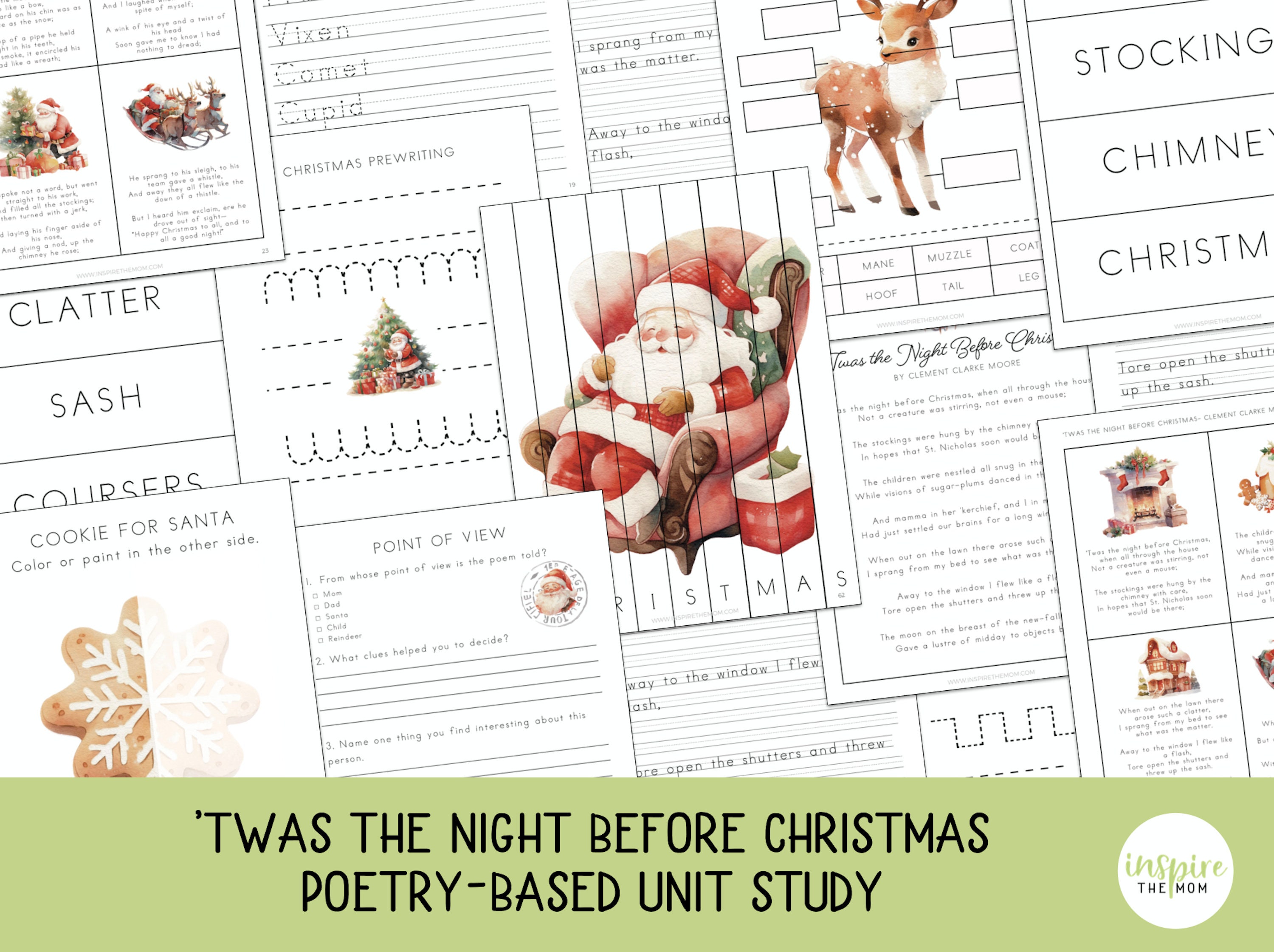 Twas the Night Before Christmas, Poetry-based Unit, Christmas Poem ...