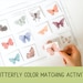 Butterfly Color Matching Activity, Preschool Activity, Preschool Colors ...