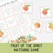 Fruit of the Spirit Printable Matching Game, Galatians 5 Activity ...