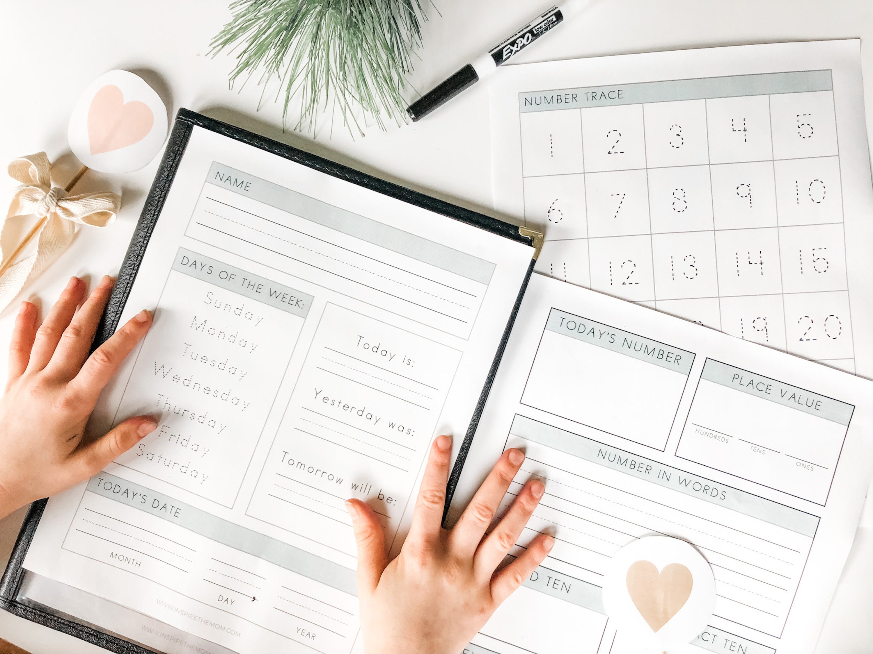 Morning Menu Pages for February, Homeschool Printable, Morning Time ...