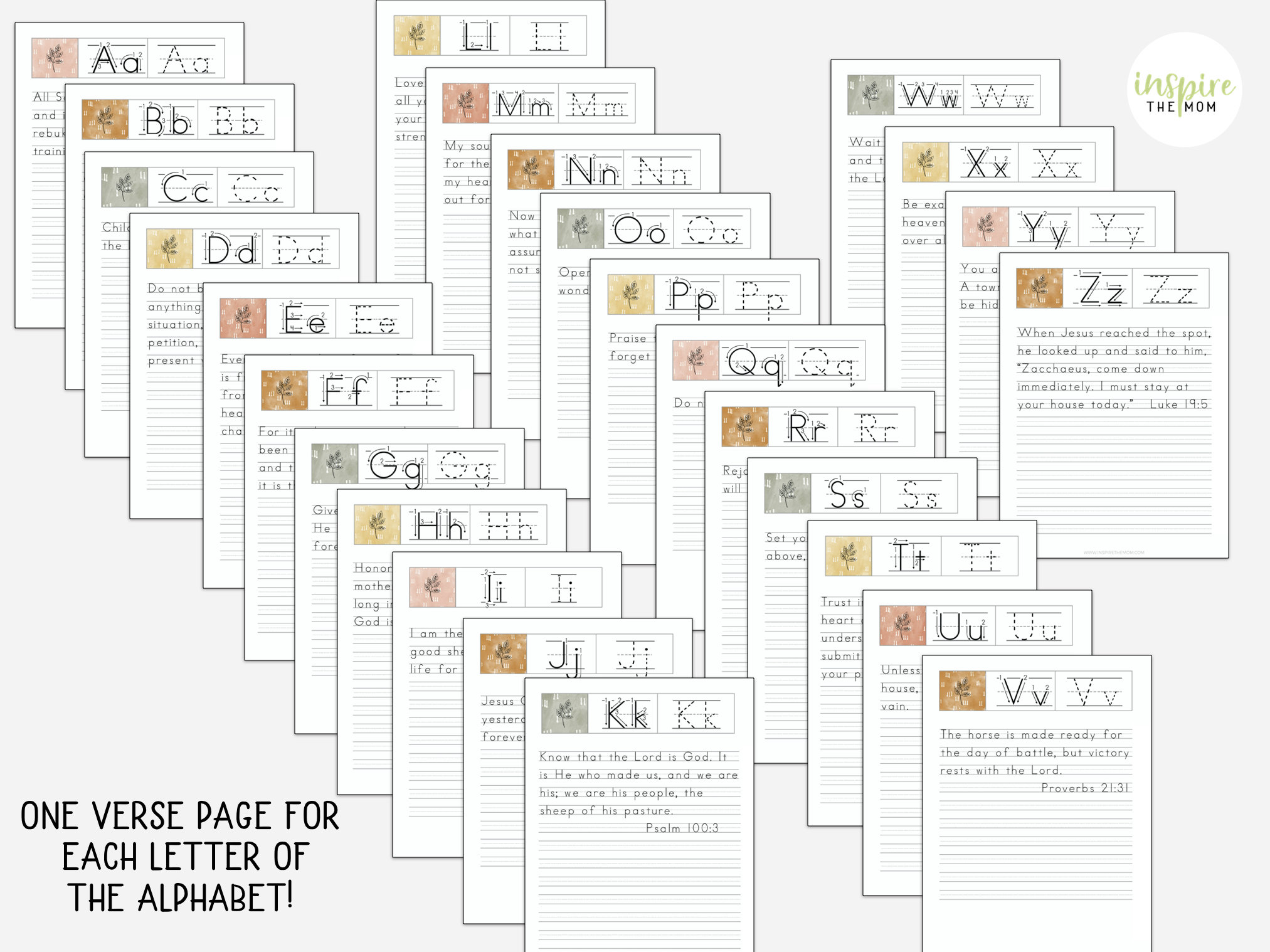 Print Alphabet Bible Verse Copywork Print Copywork Print - Etsy