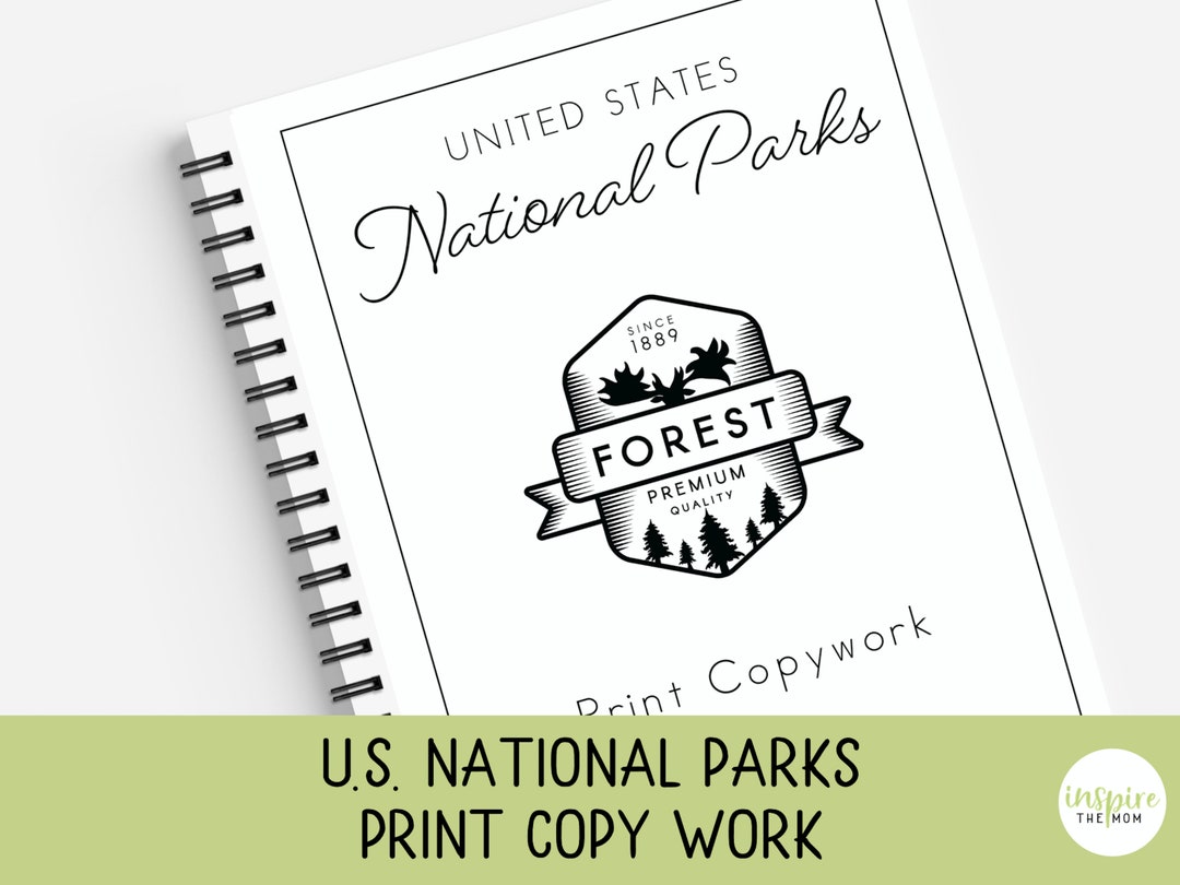 U.S. National Parks, Print Copywork, National Park Facts, Print ...
