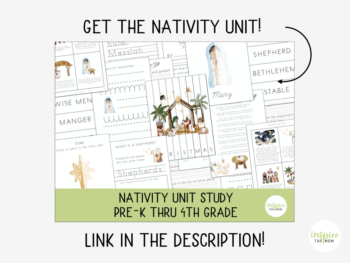 Nativity Story Cards, 12 Printable Cards, Jesus' Birth, Advent ...