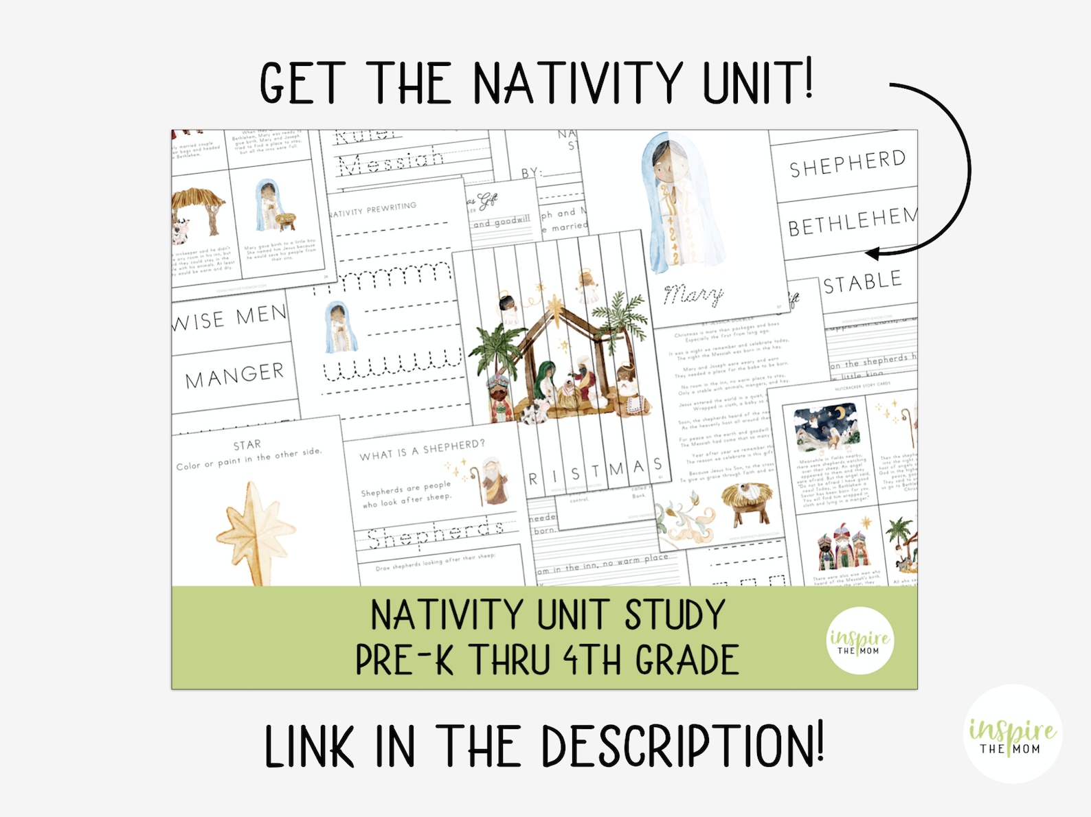 Nativity Story Cards, 12 Printable Cards, Jesus' Birth, Advent ...