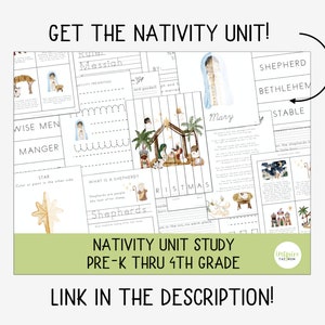 Nativity Story Cards, 12 Printable Cards, Jesus' Birth, Advent ...