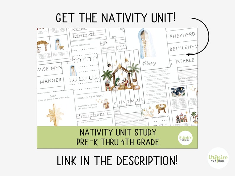 Nativity Story Cards, 12 Printable Cards, Jesus' Birth, Advent ...