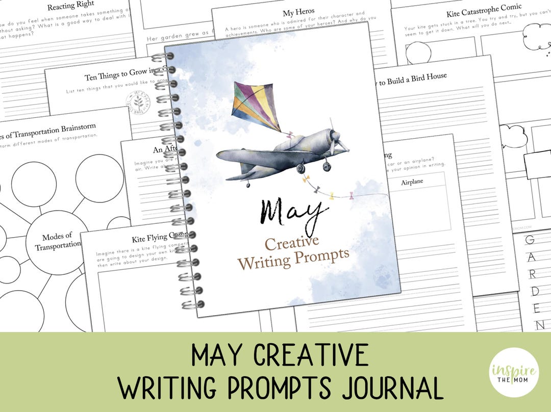 May Creative Writing Prompts Journal for Kids, Spring Writing Practice ...