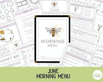 Morning Menu Pages Homeschool Morning Menu Calendar Pages Morning Time ...