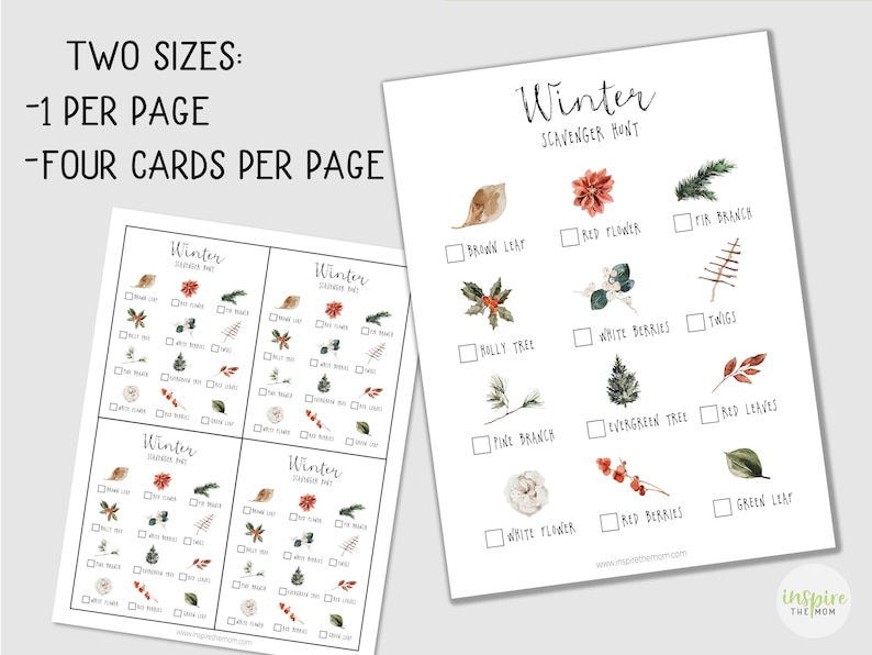 Winter Outdoor Scavenger Hunt Outdoor Scavenger Hunt Winter - Etsy