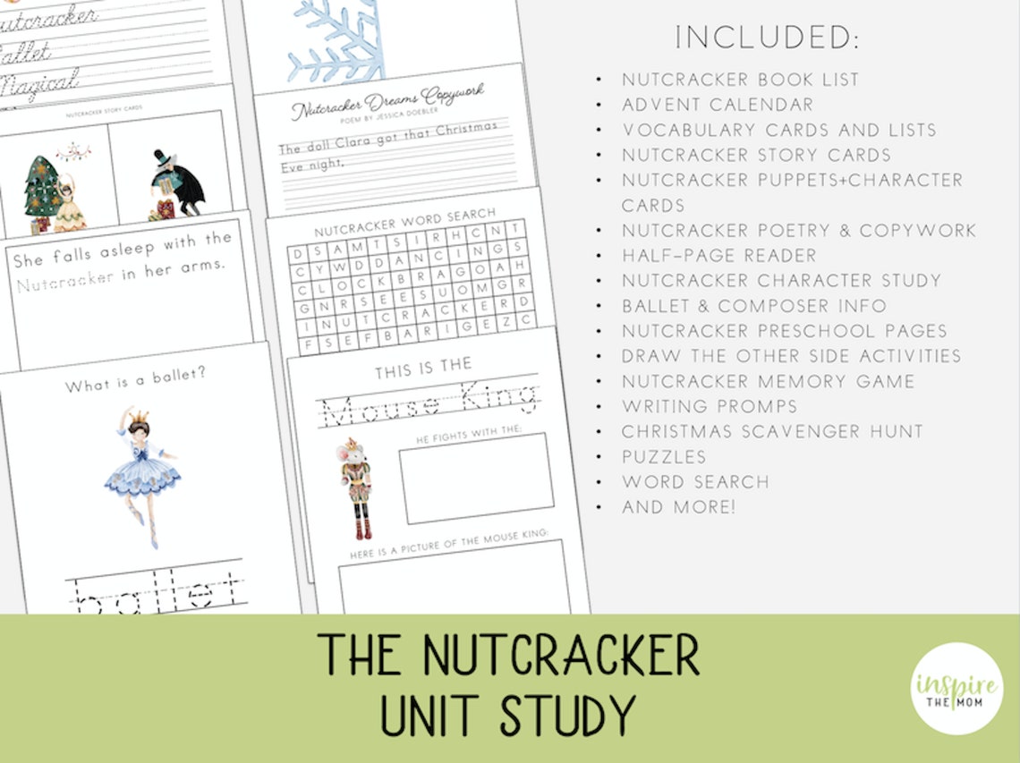 Nutcracker Unit Study Nutcracker Activities Prek-4th Grade - Etsy