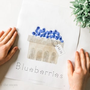Blueberry Craft Template, Fingerprint Craft, Preschool Craft ...