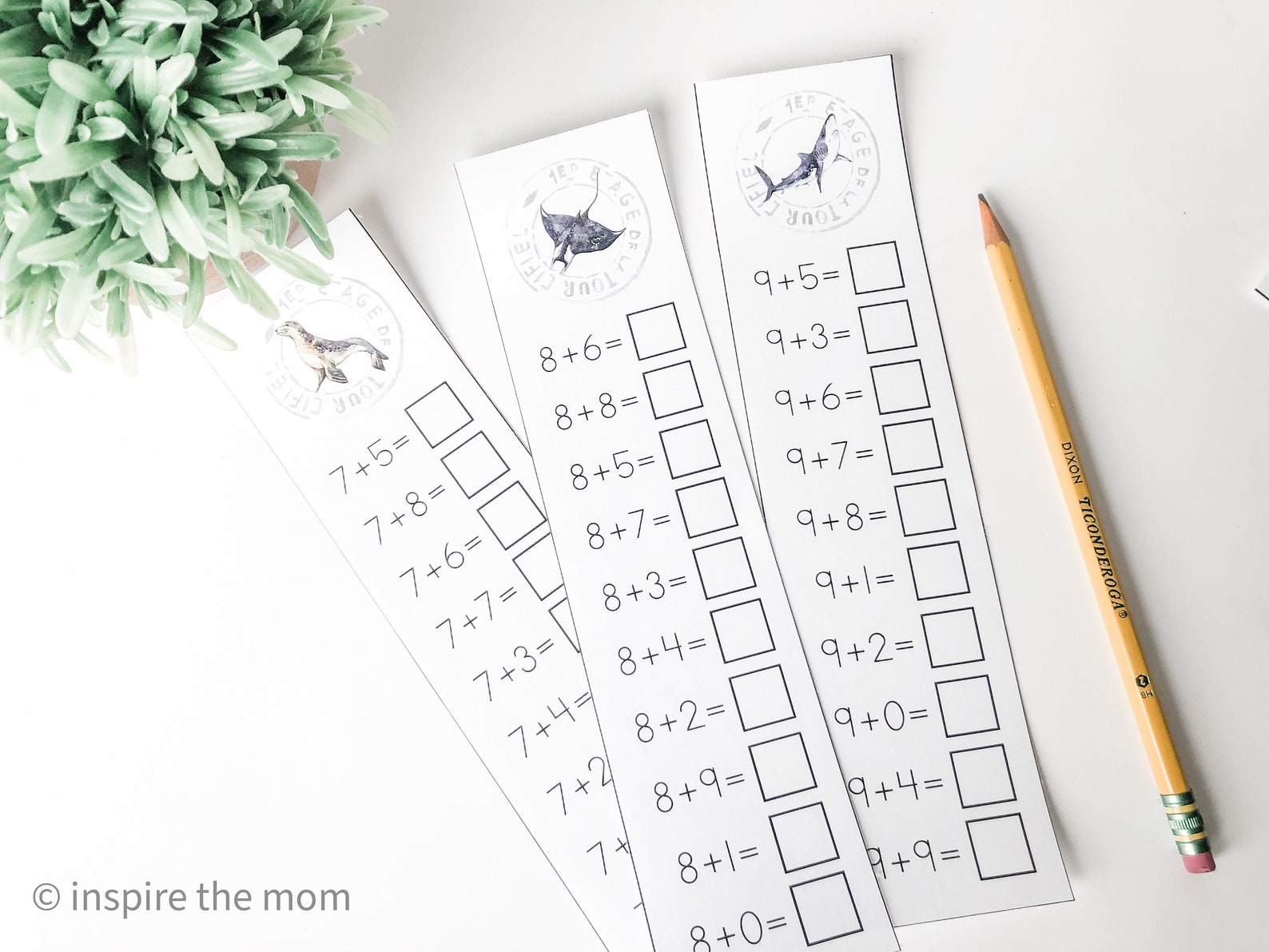 Ocean Animals Math Pack Prek-2nd Ocean Unit Math - Etsy