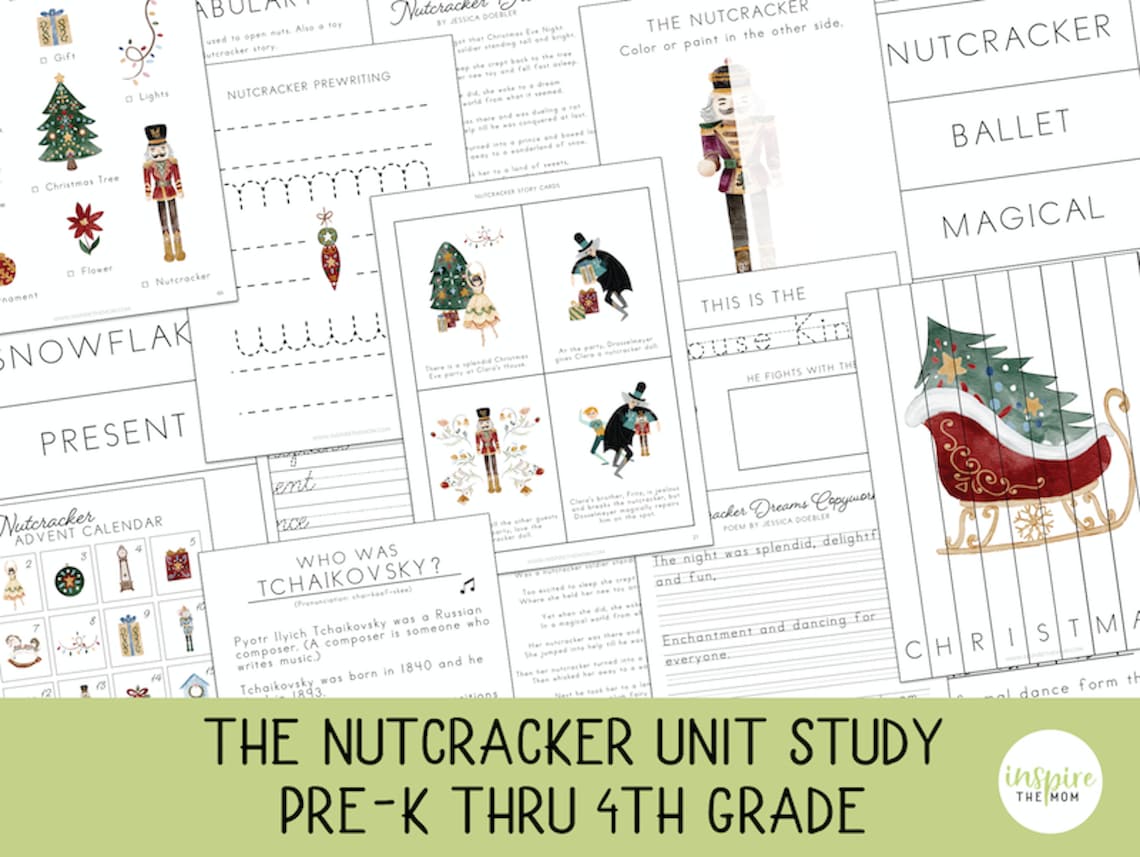 Nutcracker Unit Study Nutcracker Activities Prek-4th Grade - Etsy
