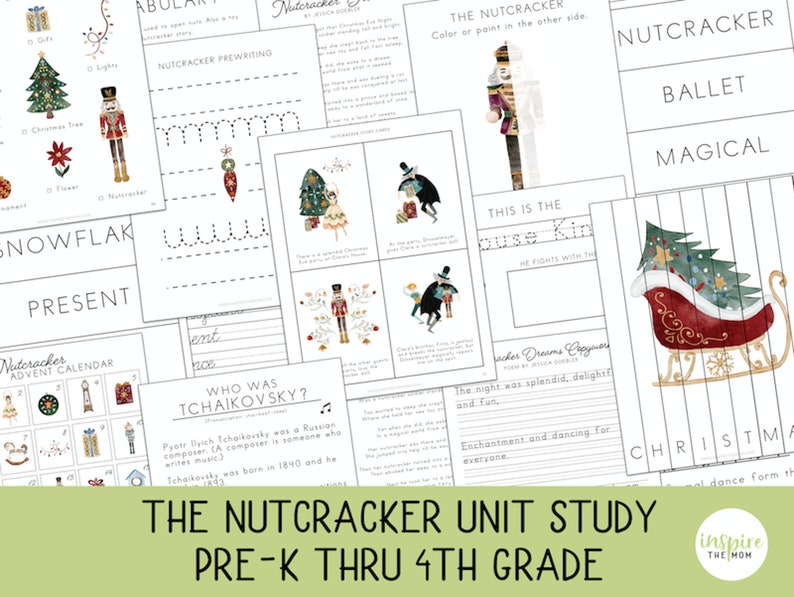 Nutcracker Unit Study, Nutcracker Activities, Prek-4th Grade, Christmas ...