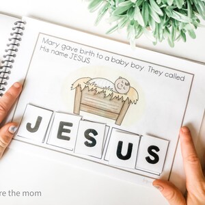 Nativity Busy Book Printable, Half-page Interactive Nativity Story ...