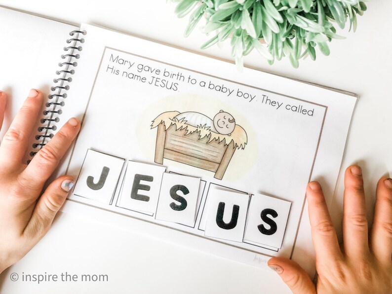 Nativity Busy Book Printable, Half-page Interactive Nativity Story ...