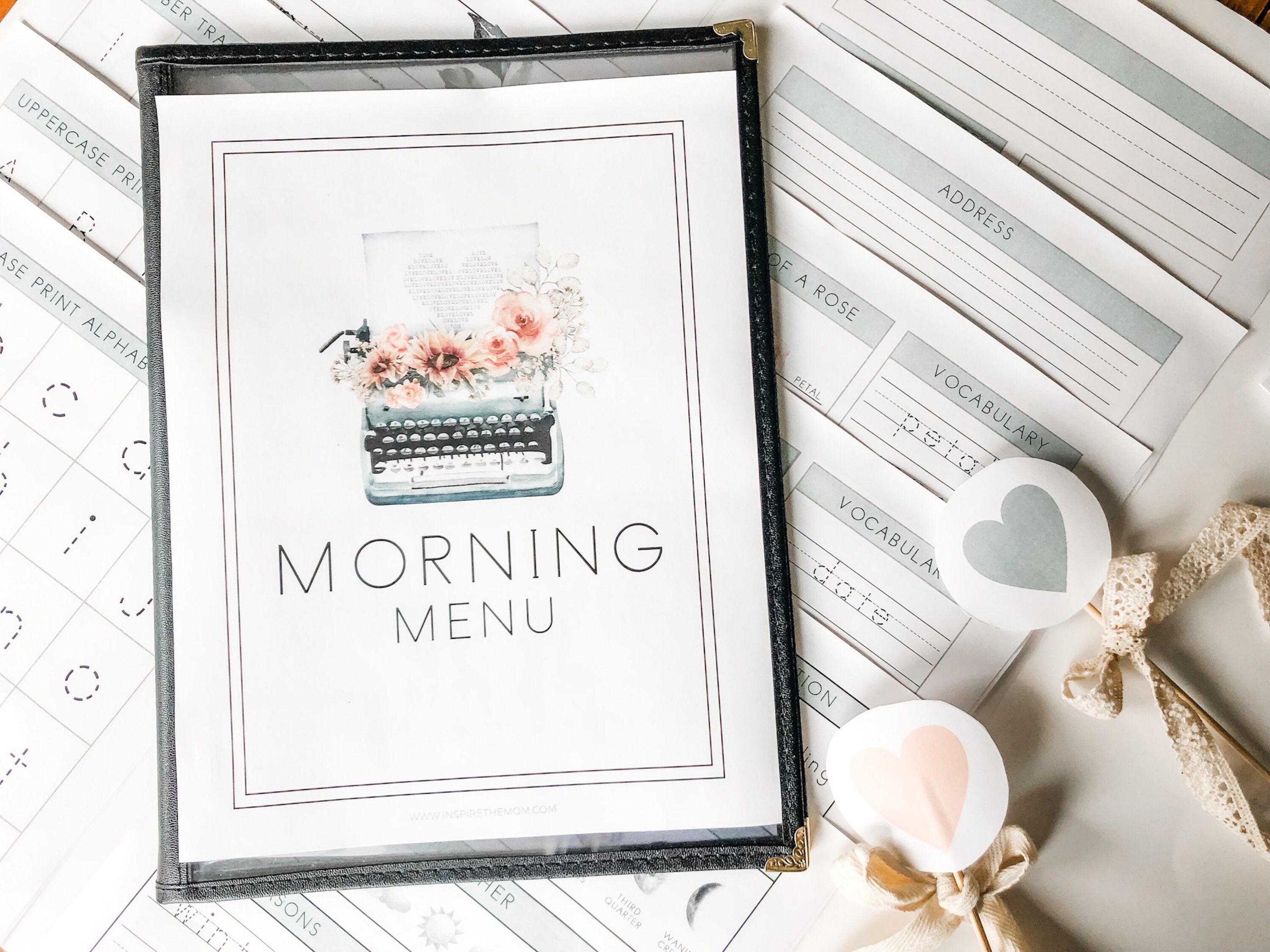 Morning Menu Pages for February, Homeschool Printable, Morning Time ...