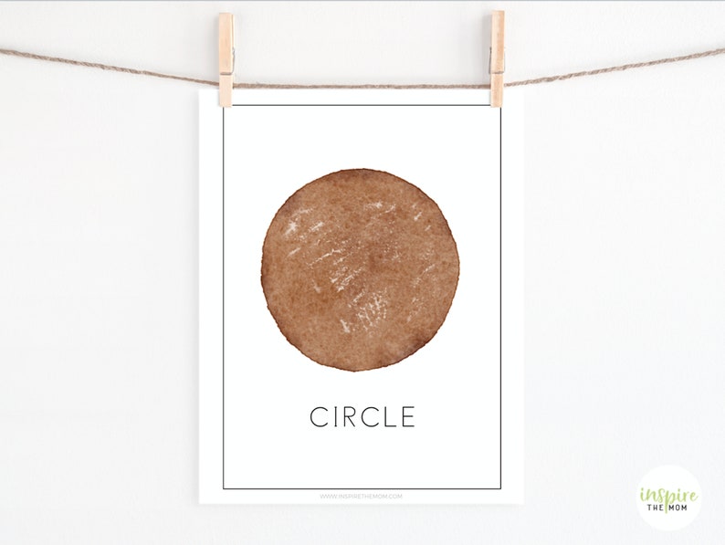 Shape Posters, Educational Art Prints, Watercolor Shapes, Shapes Wall ...