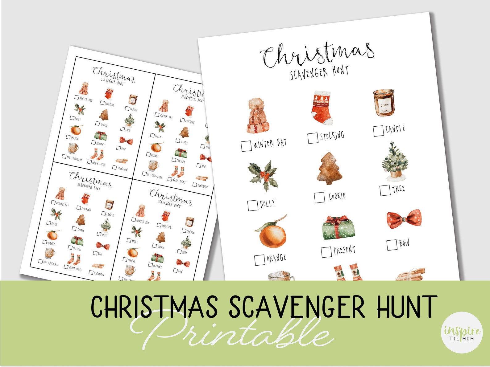 Christmas Scavenger Hunt Card, Christmas Scavenger Hunt, Winter ...