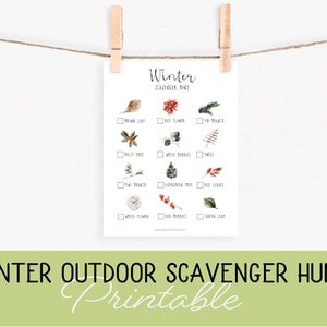 Winter Outdoor Scavenger Hunt , Outdoor Scavenger Hunt, Winter Activity ...
