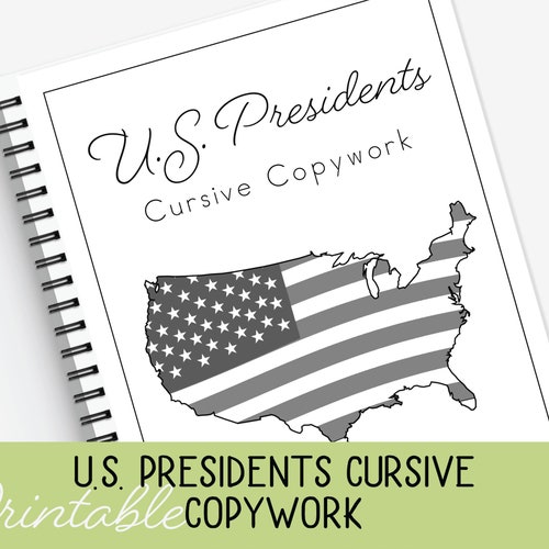 U.S. States and Capitals Cursive Copywork Homeschool - Etsy